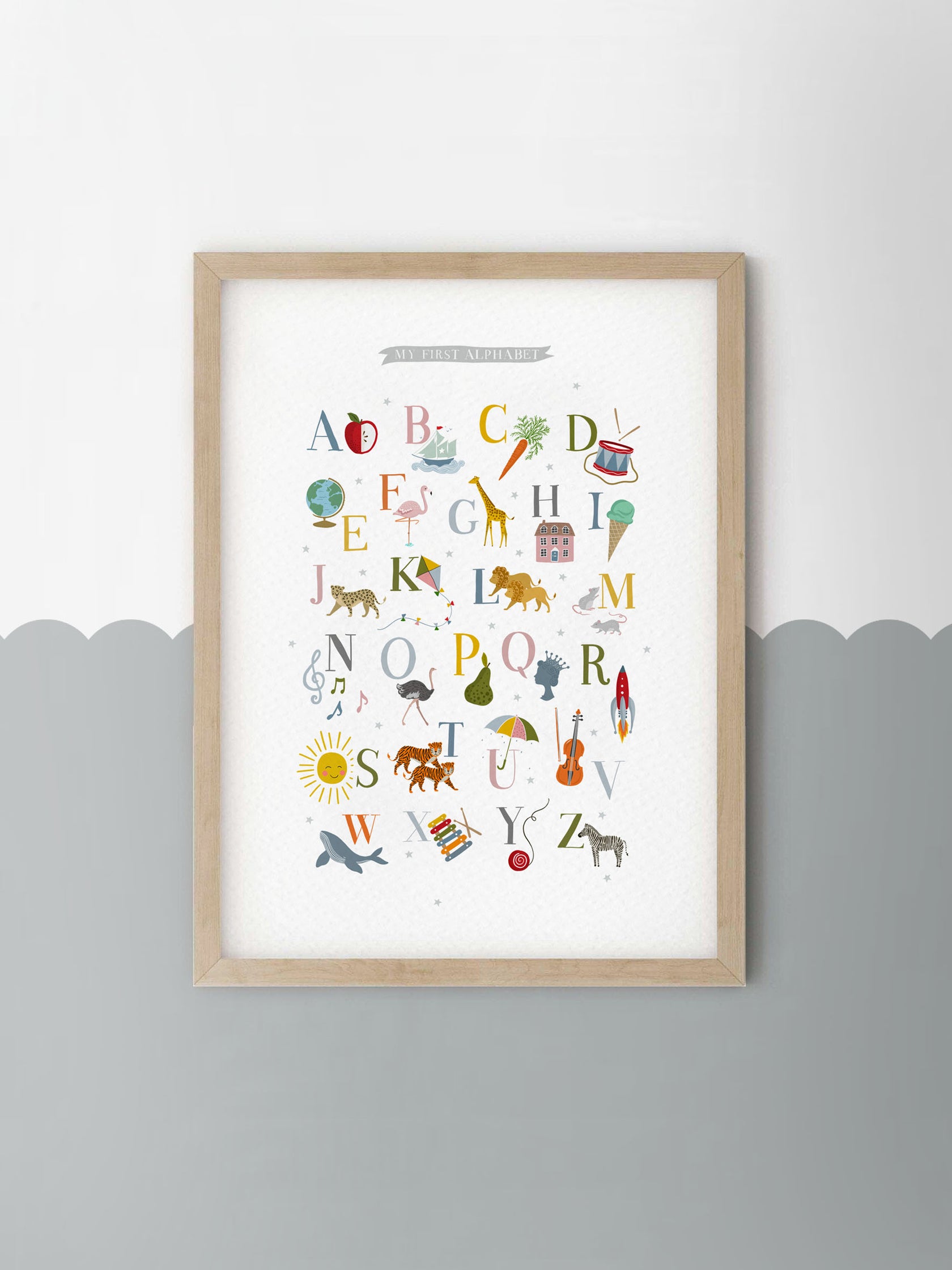 My First Alphabet Nursery Wall Print – Ducks In A Row